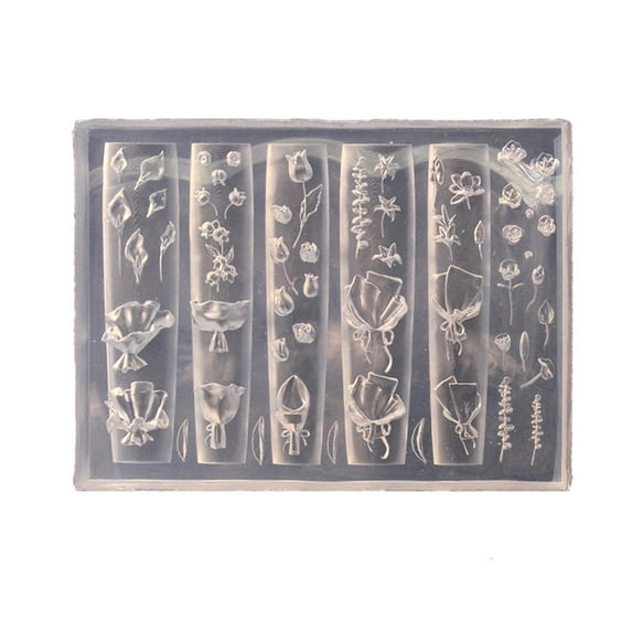 Ciwanning Multi Design Decorative Flower Silicone Mold for Artistic ...