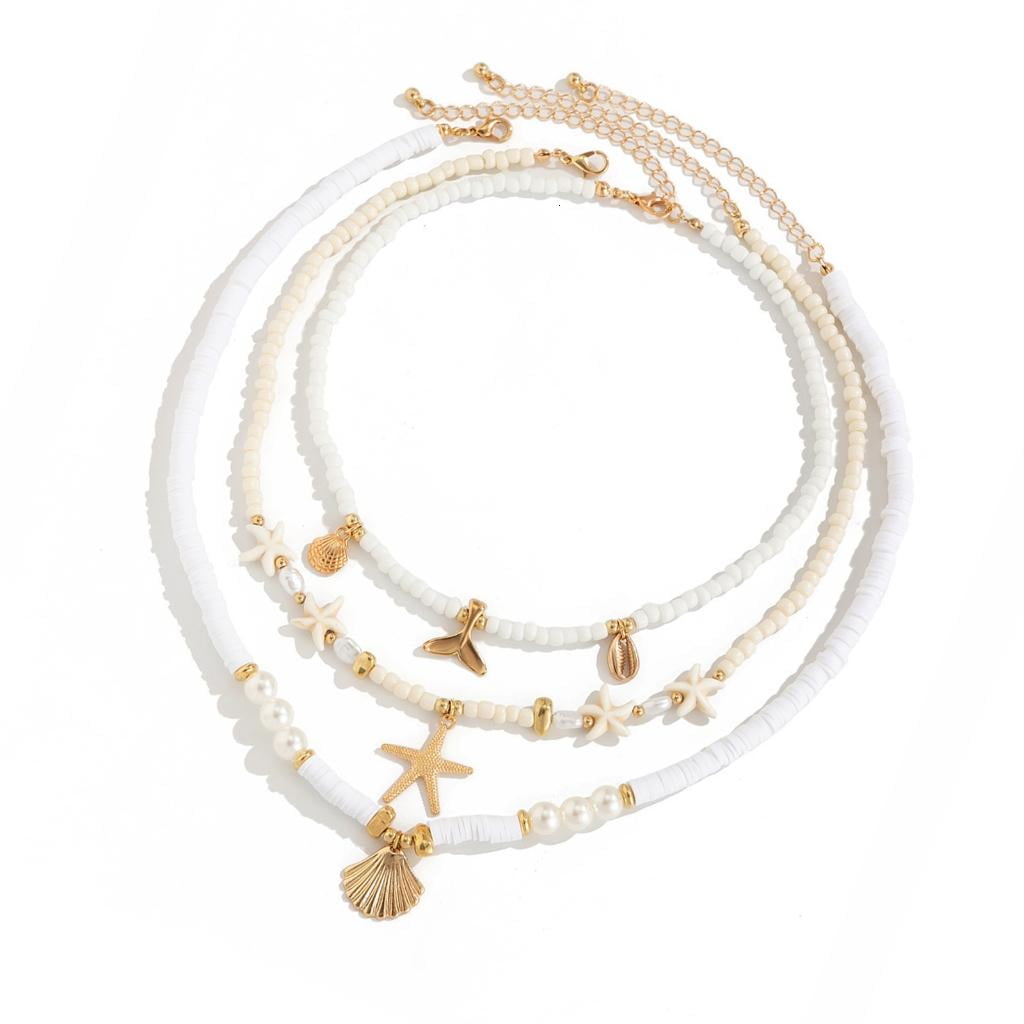 Ciwanning 3Pcs Pendant Neckchain Fashionable Layered Necklaces ...
