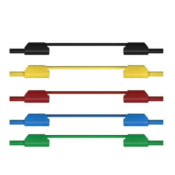 Ciwanning Multimeter Cable Set 5pcs Soft PVC & Metal Banana Plugs ...
