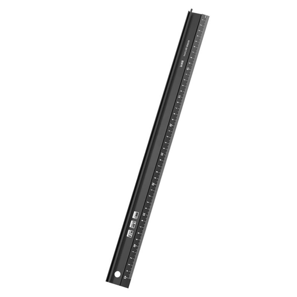 Ciwanning Multiple Use Aluminum Ruler with Protective Edges Heavy Duty ...