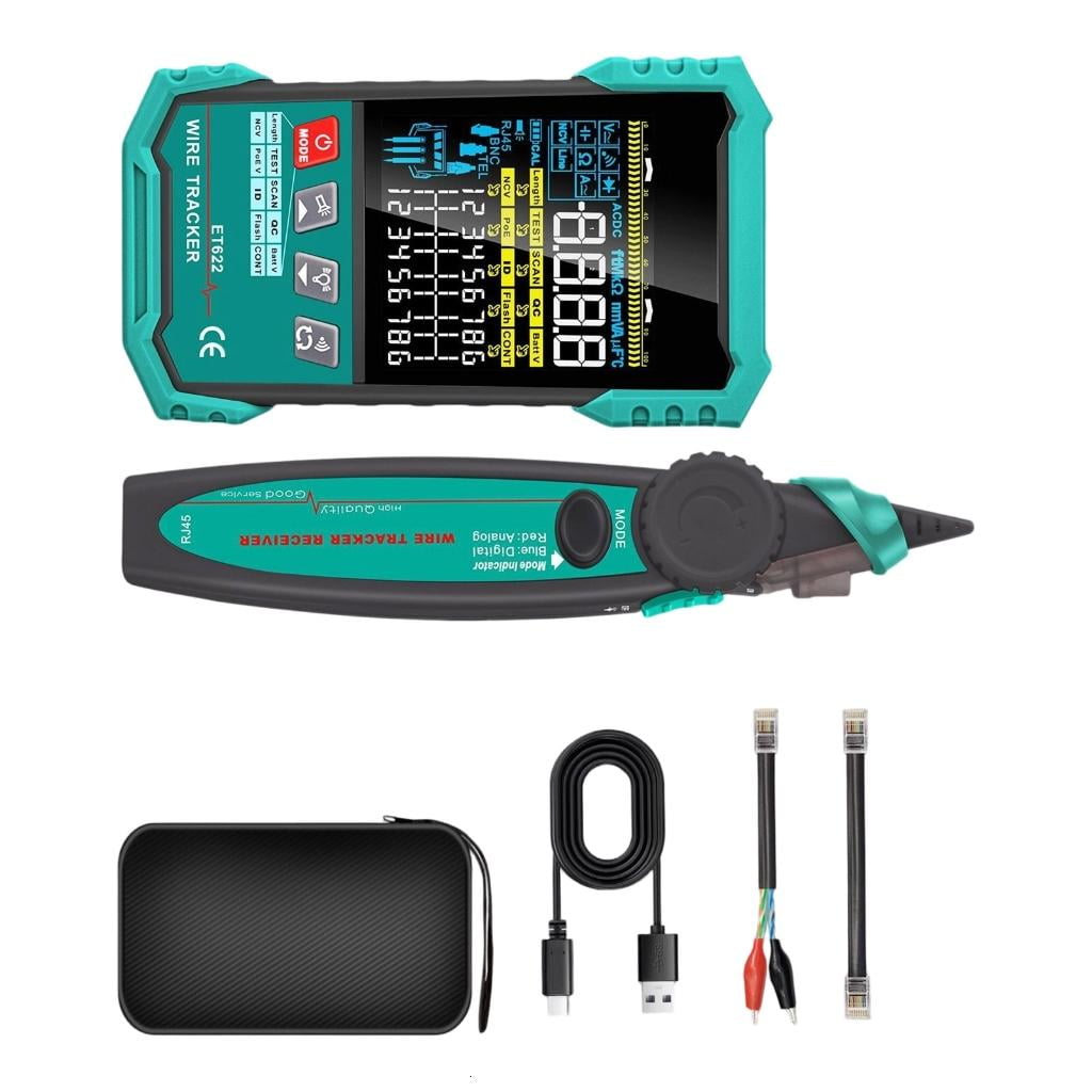 Ciwanning Networks Cable Tester Trackers Multimeter With POE Voltage ...