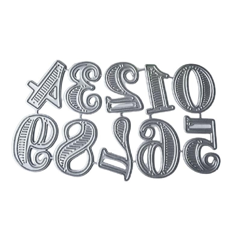 Ciwanning Number Embossing Cutting Dies for Birthday Card Party ...