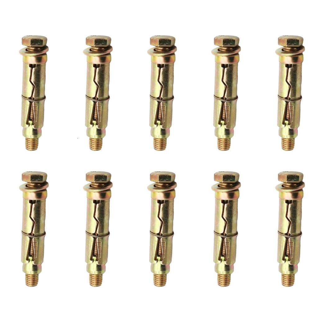 Ciwanning Pack of 10 M6/8/10/12 Sturdy Expansion Bolts for Indoor and ...