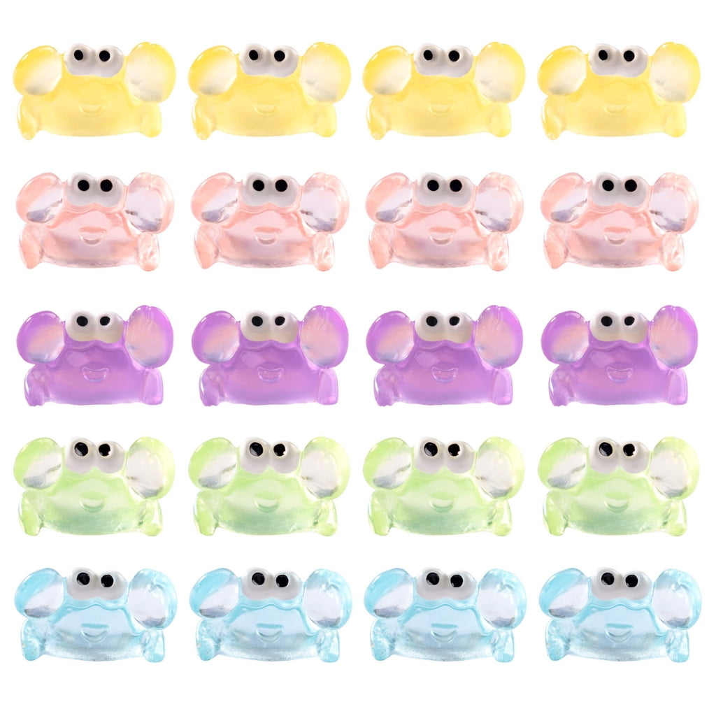 Ciwanning Pack of 20 Multicolored Crabs Ornaments With Luminously ...