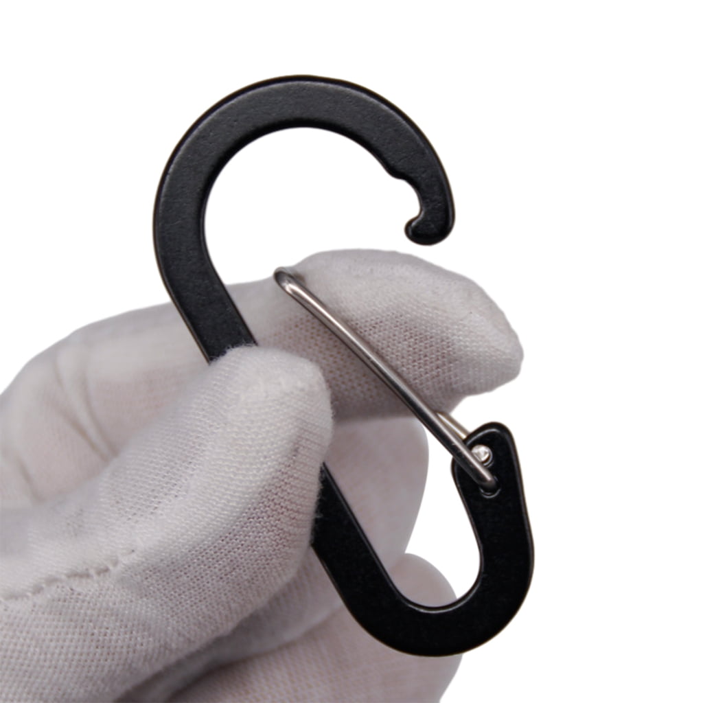 Ciwanning Pack of 4 Carabiner Hooks Sturdy Aluminum D Clips and ...