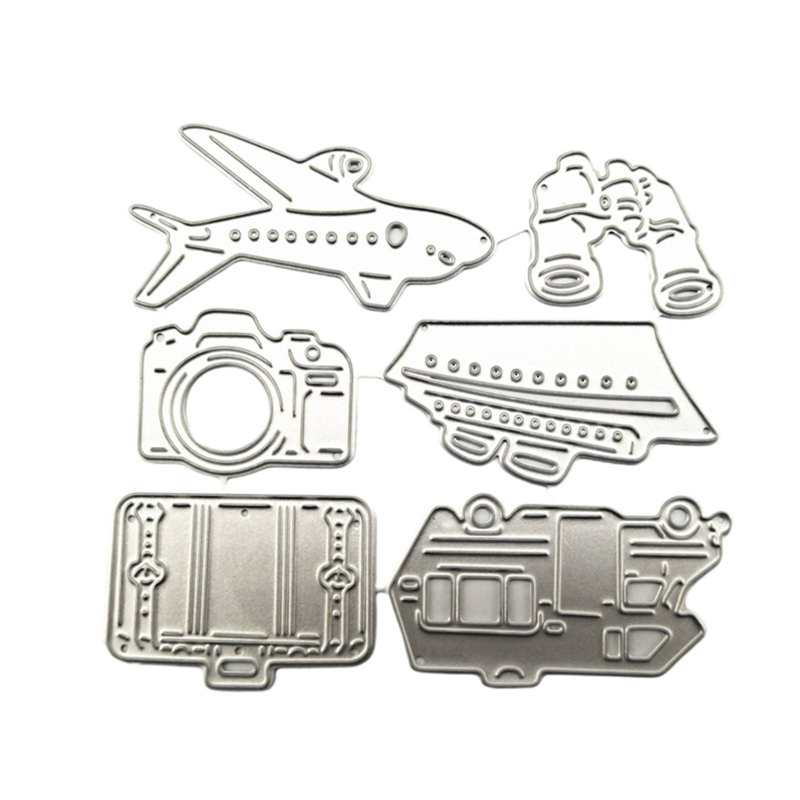 Ciwanning Plane Ship Camera Car Cutting Dies for Photo Scrapbooking ...