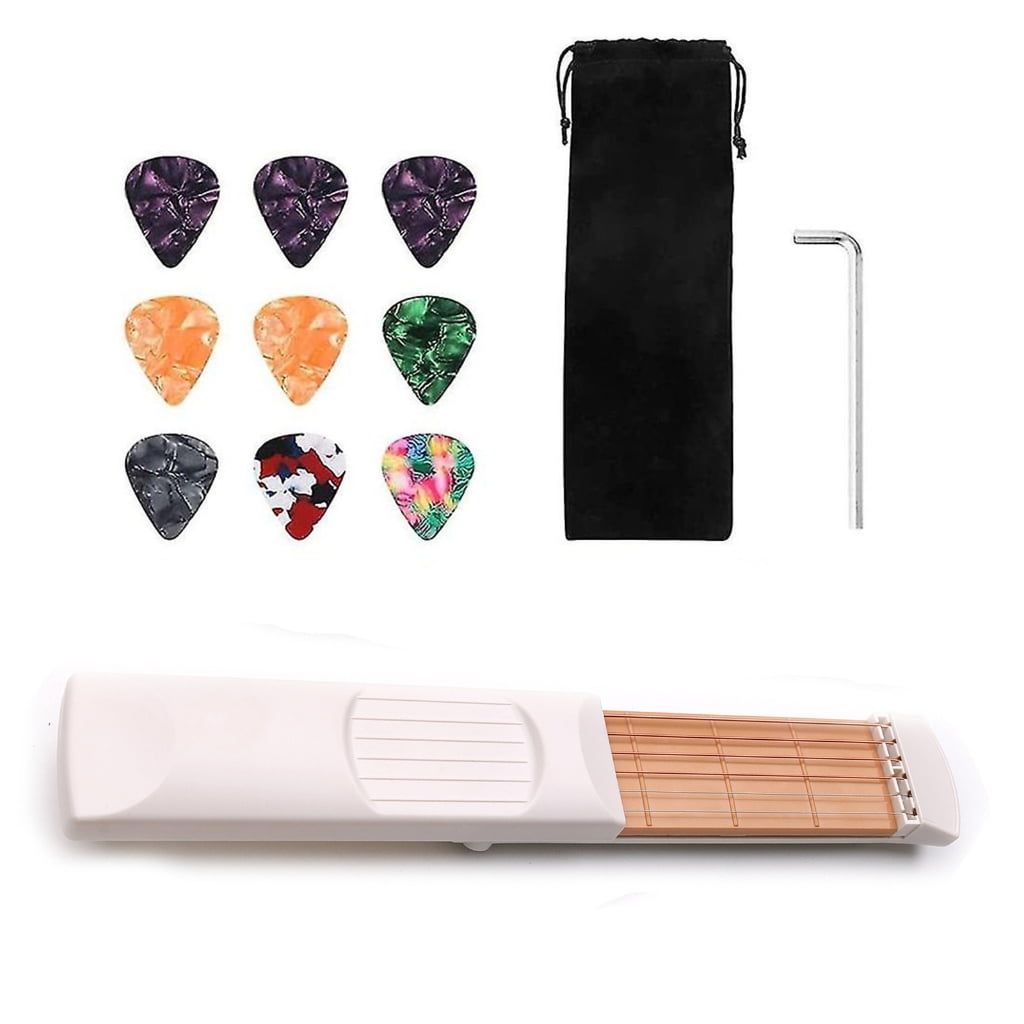 Ciwanning Pocket Guitar Trainer, 6 Fret Portable Pocket Guitar Practice ...