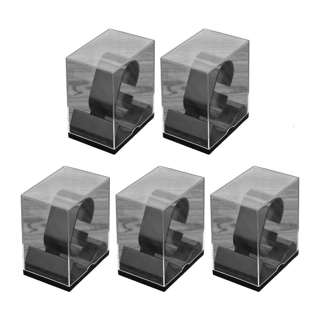 Ciwanning Portable Plastic Watch Display Stands Set of 5 Clear Storage ...