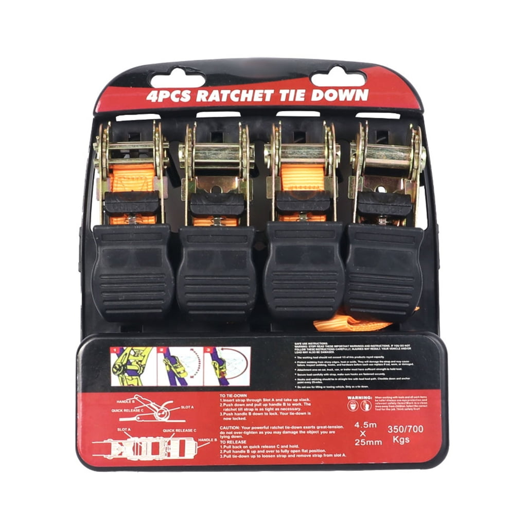 Ciwanning Ratchets Straps Cargo Ties Down With Strong Polyester ...