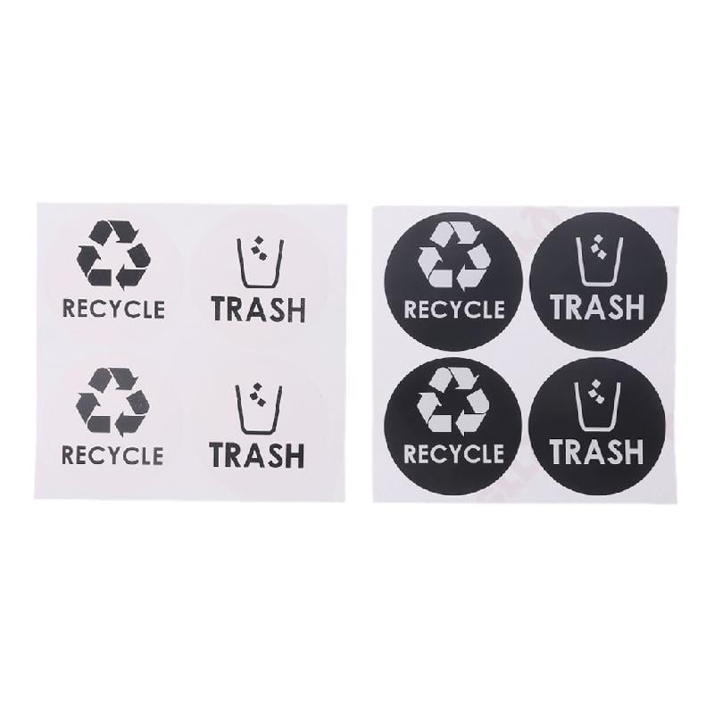 Ciwanning Recycle Trash Symbol Lettering Decals Sticker For Trash Cans ...