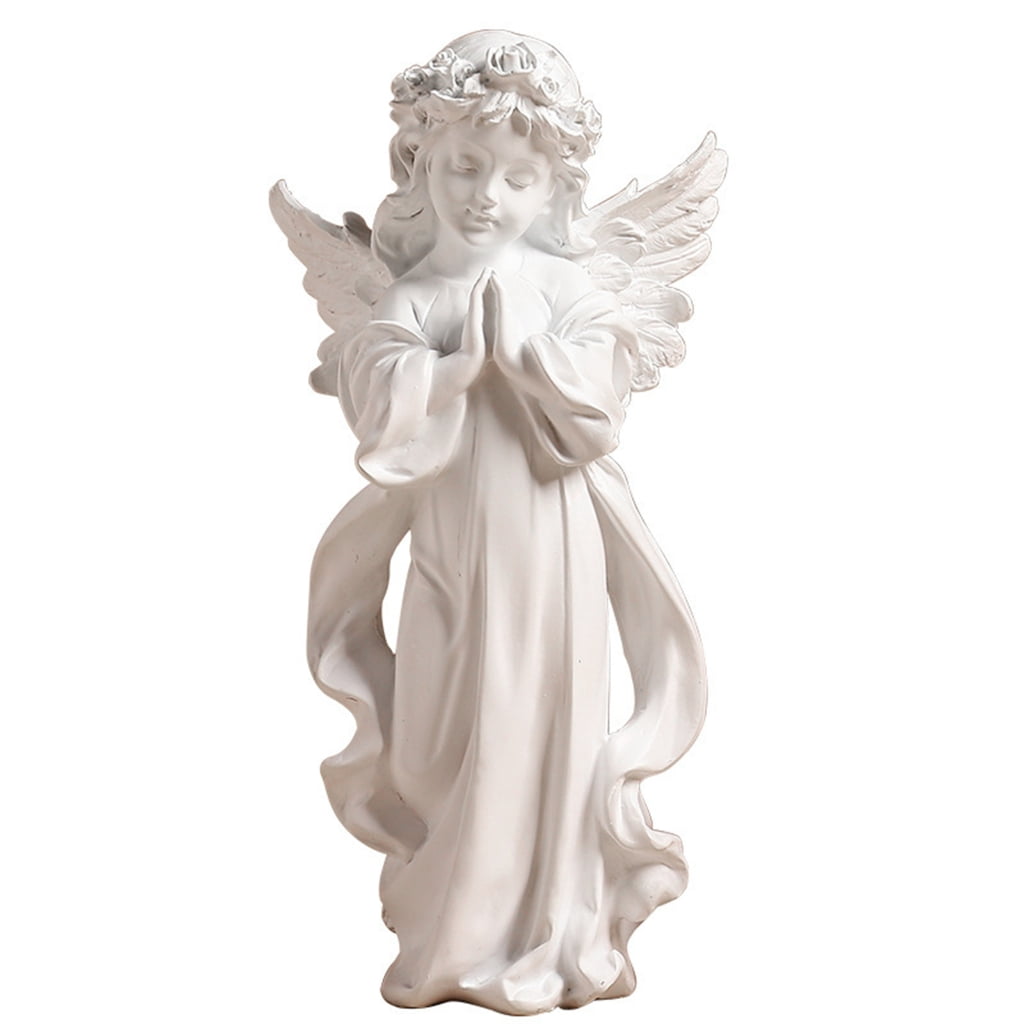 Ciwanning Resins Praying Little Cherub Girl Statue Nordic Styles ...