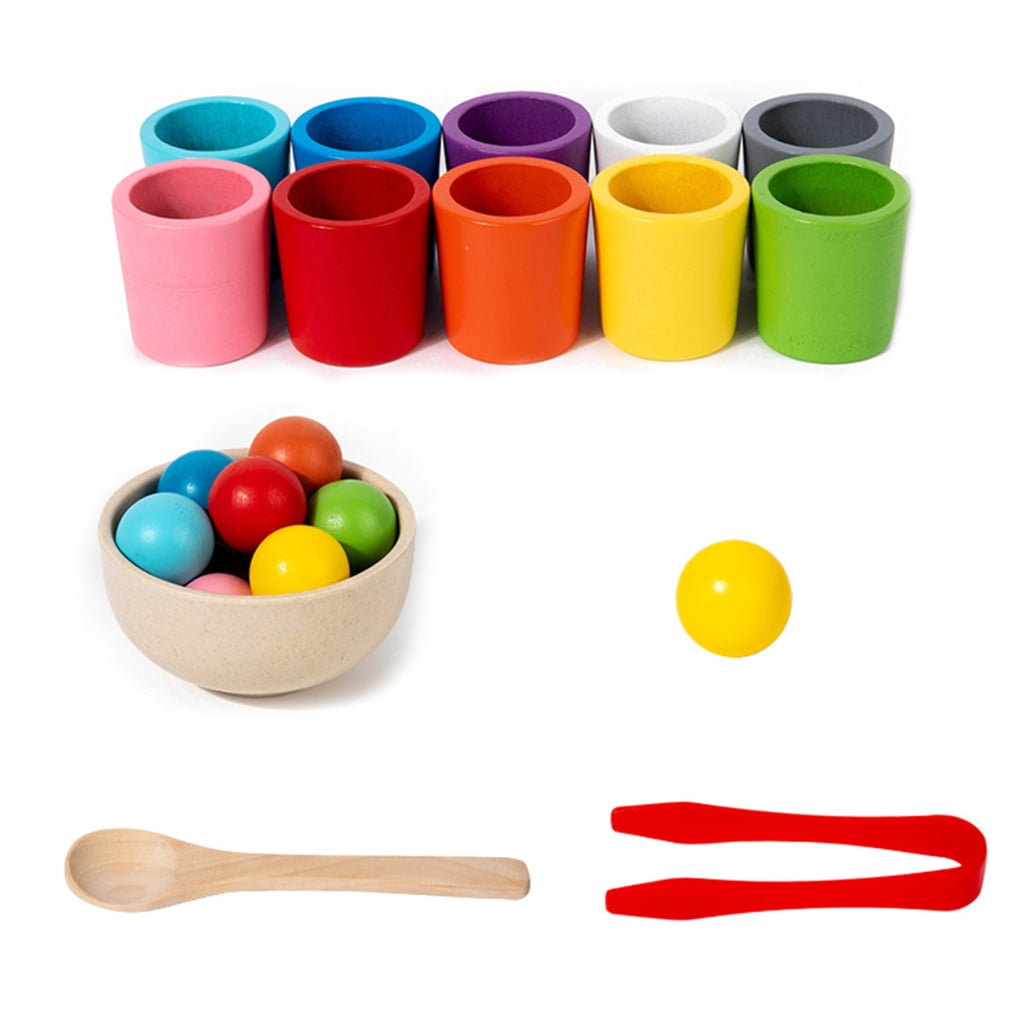 Ciwanning Safe and Friendly Color Sorting Cups Toy with Clamp for ...
