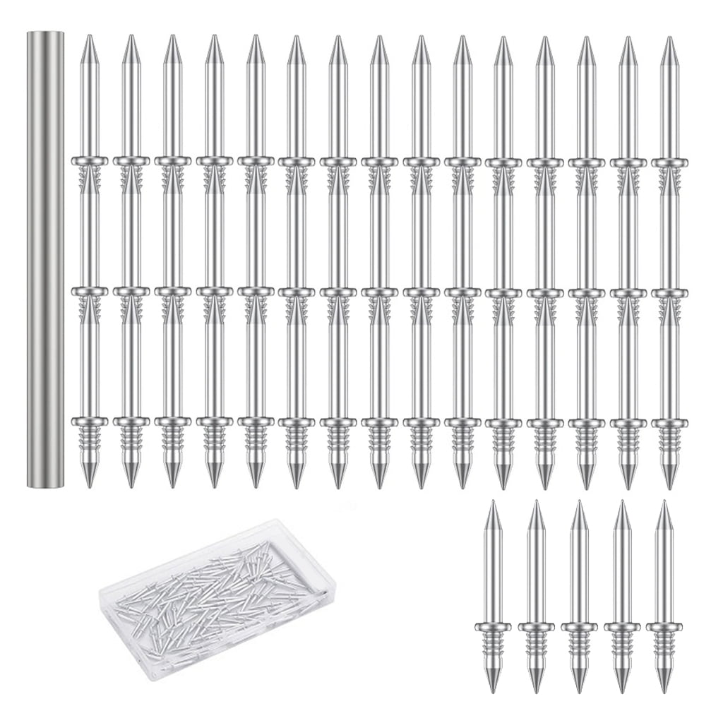 Ciwanning Seamless Double Head Nails Skirting Board Nails Set with ...