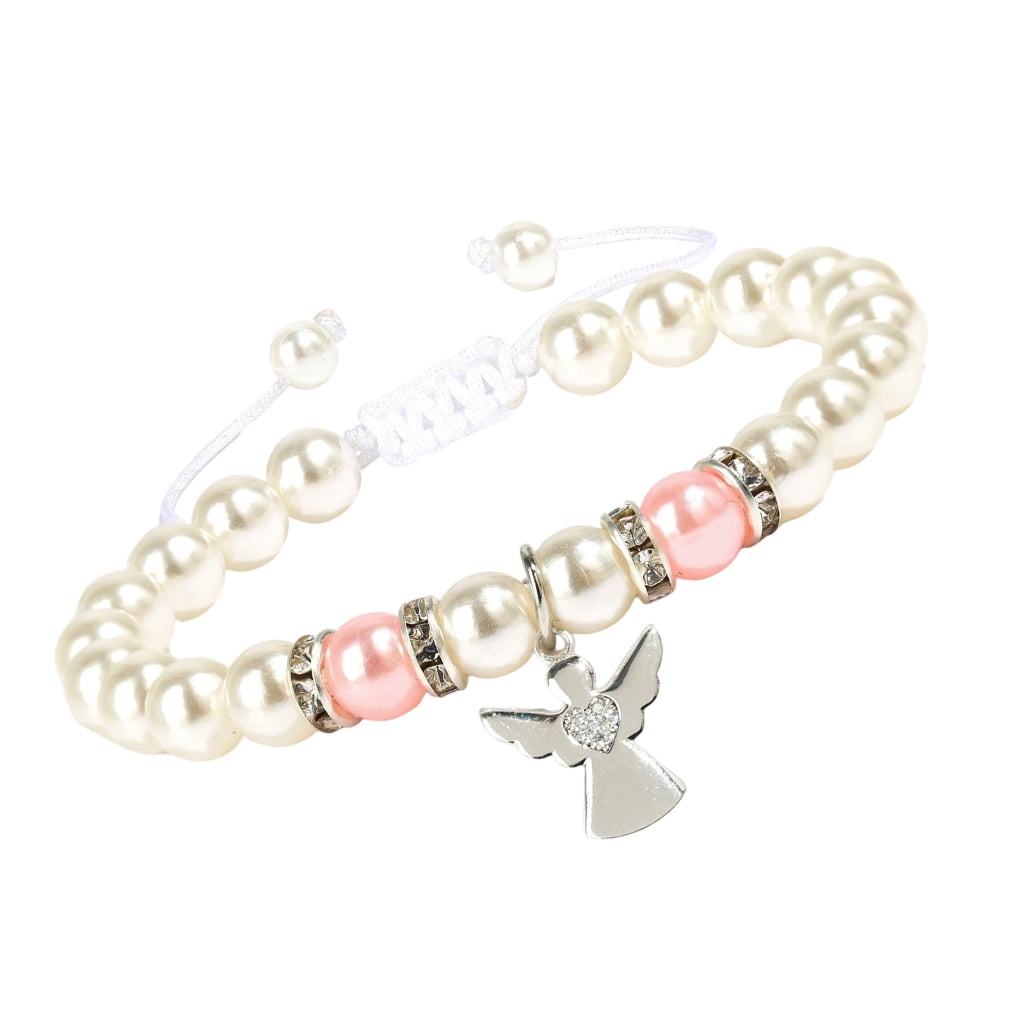 Ciwanning Shimmering Silver Crosses Charm Bracelet First Holy Communion ...