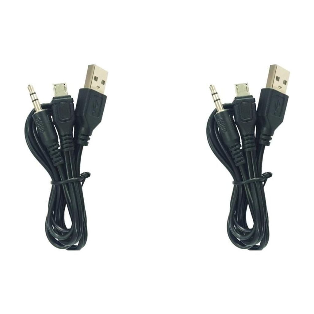 Ciwanning Short 0.5M MicroUSB 5Pin to 3.5mm and USB Sound Adapters ...