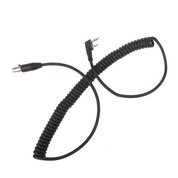 Ciwanning Speaker Mic WalkieTalkie Cable Connects to Headset 2-Pin to 5 ...