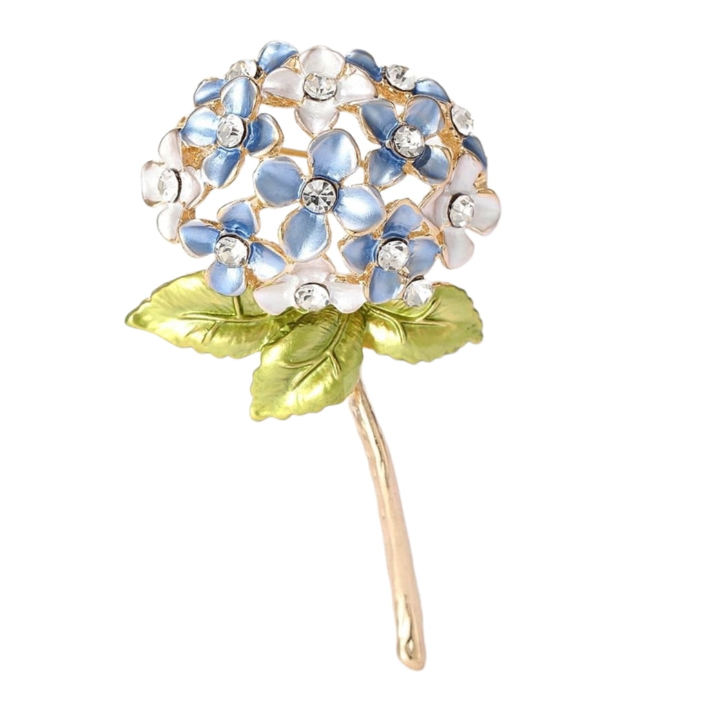 Ciwanning Sturdy Hydrangea Brooch Versatile Jewelry Pin Designed for ...