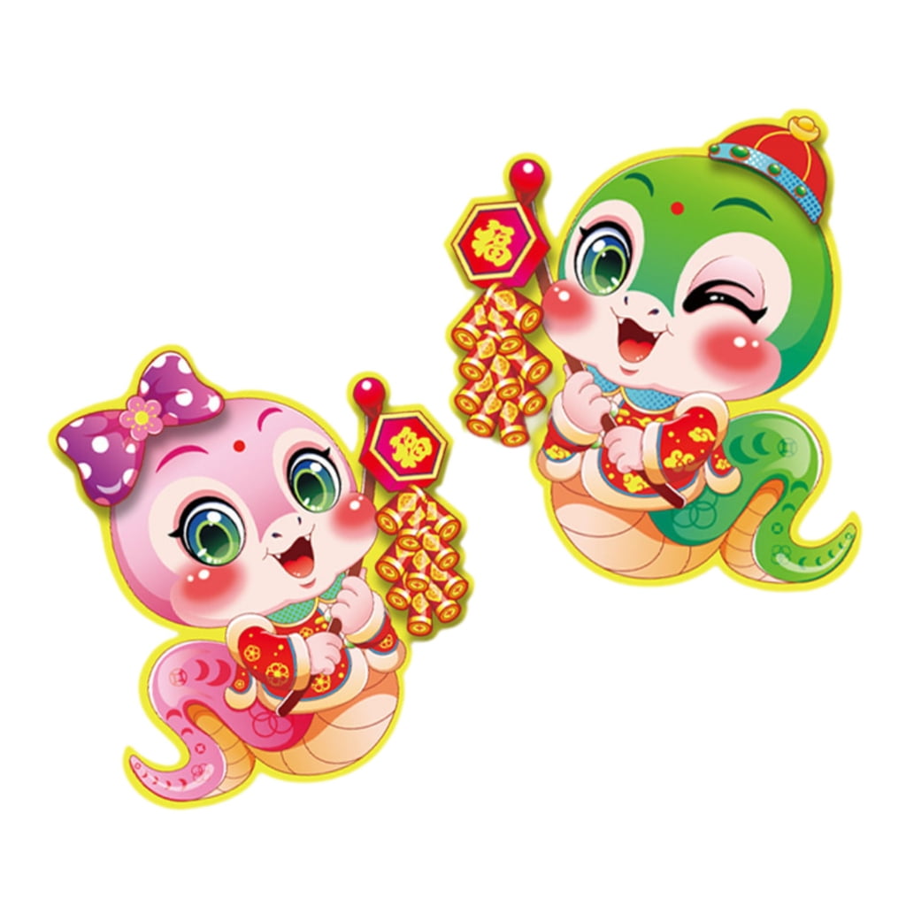 Ciwanning Sturdy Snake Year Blessing Sticker Functional Paper Snake ...