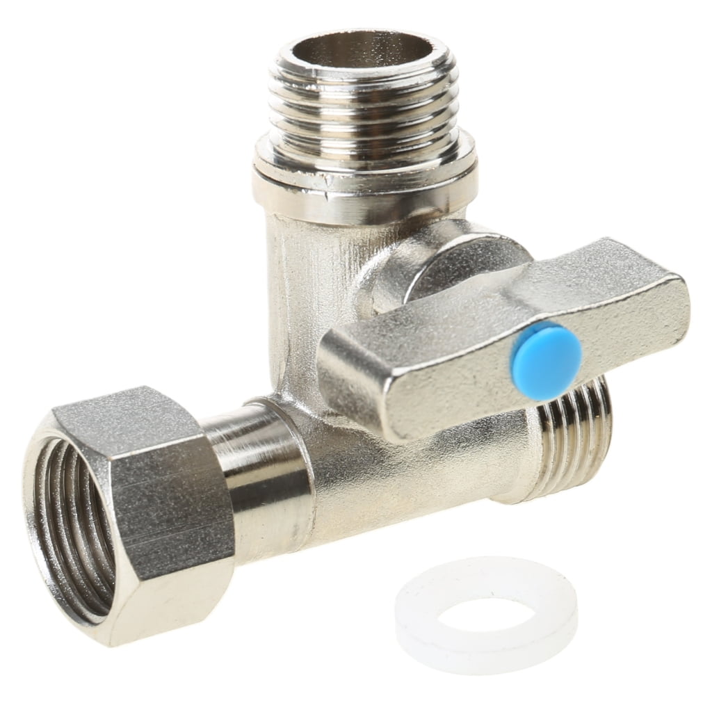 Ciwanning Tees Stop Valves 20mm Compression Faucet T Adapter Connector ...