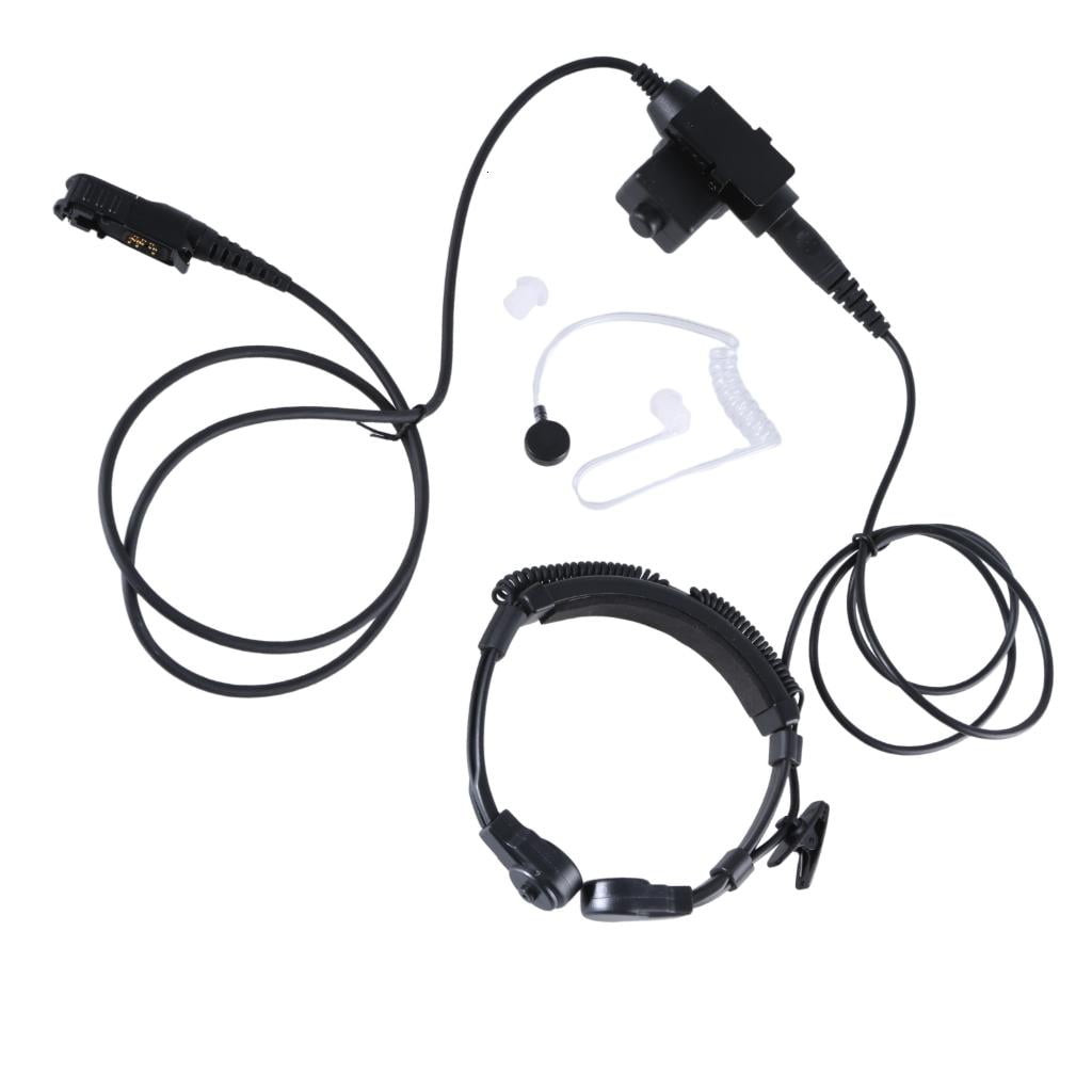 Ciwanning Throat MIC Headsets Earpiece with PTT Air Acoustics Tube for ...