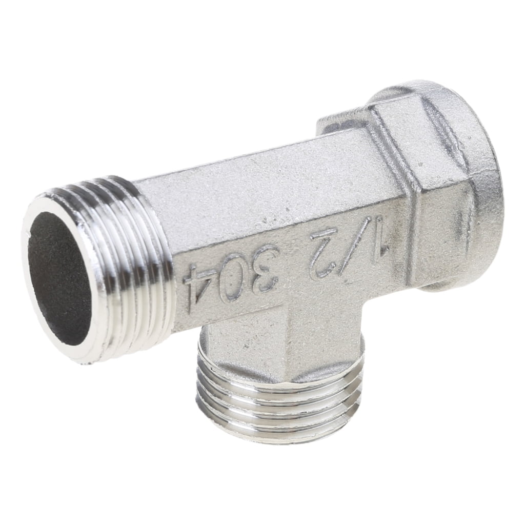 Ciwanning Toilet Diverter Copper G1/2" T-Valve Bidet Sprayer Shower Fitting Water Heater Live ...