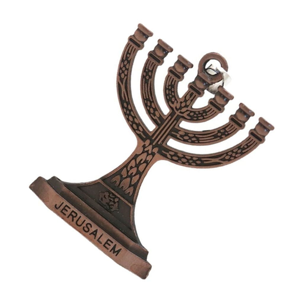 Ciwanning Traditional Menorah 7 Branch Candlestick Jerusalem Temple ...