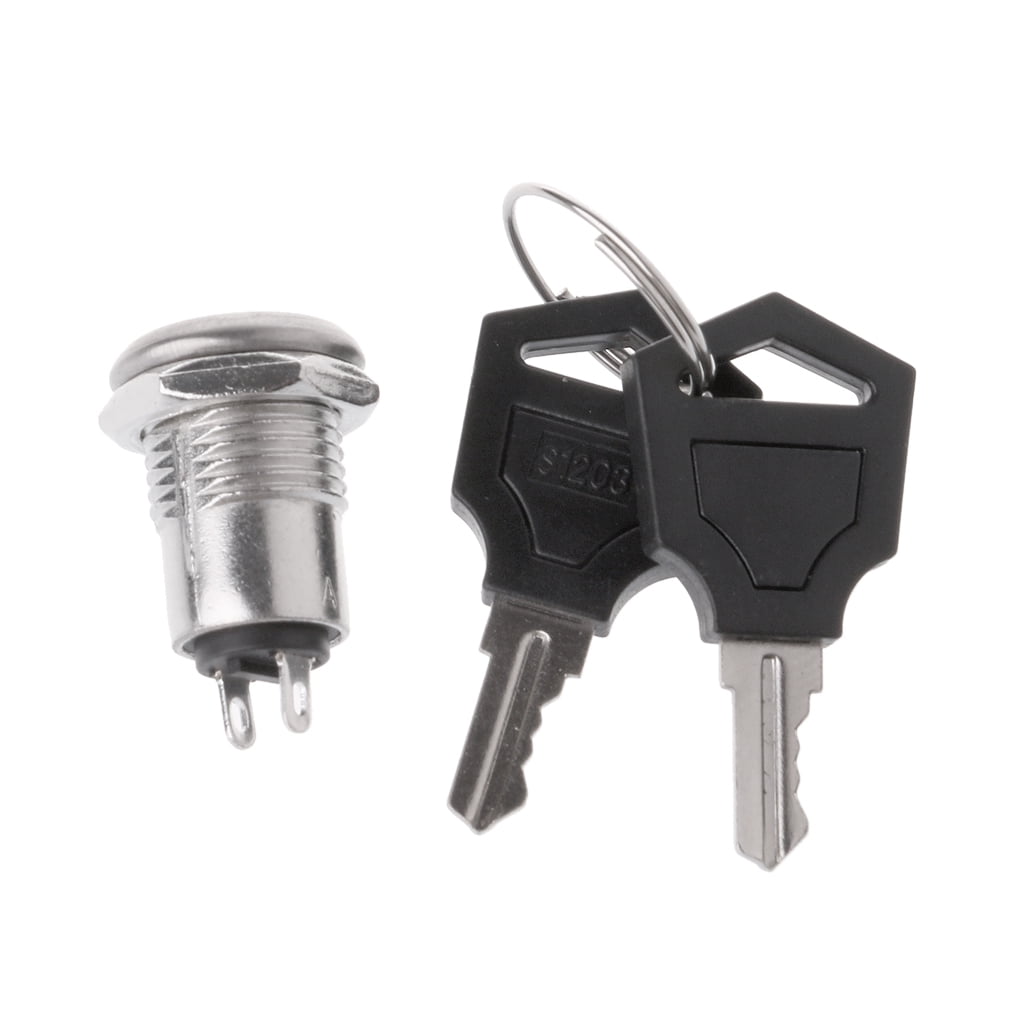 Ciwanning Two Terminals Electric Keyswitch Keylocks Switches with 2 Key ...
