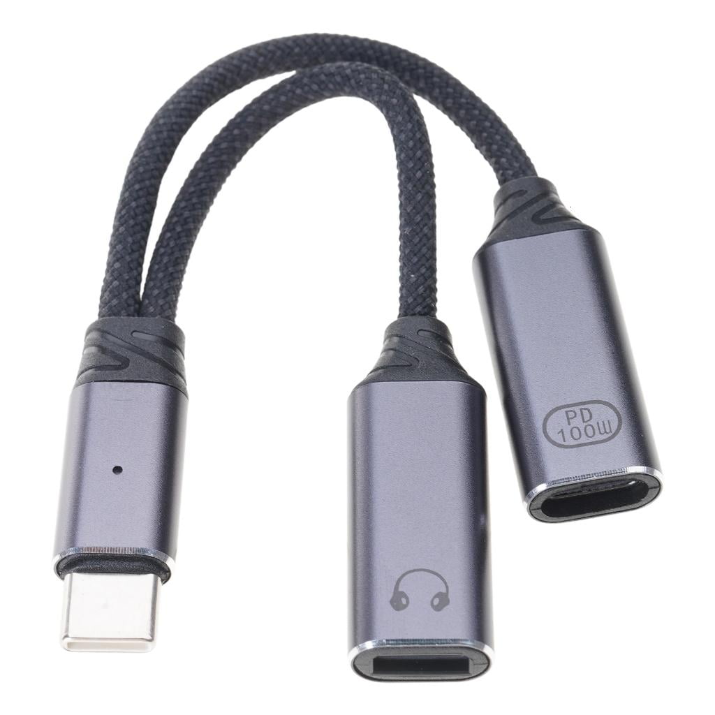 Ciwanning USB C to Type C Female Headphone Splitter Type C Headphone ...