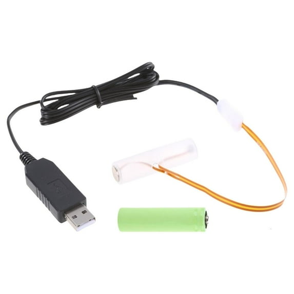 Ciwanning USB Connectors Cable to 3V LR6 AA Battery Eliminators Cable ...