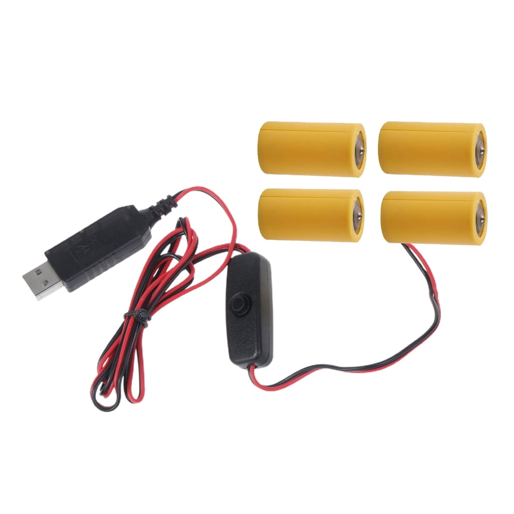 Ciwanning USB to 6V LR14 C Battery Eliminators USB Power Supply Cable ...
