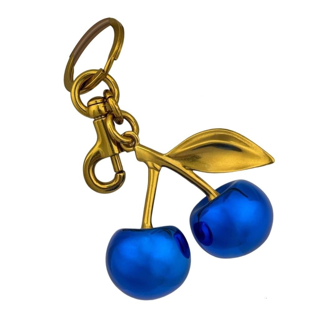Ciwanning Unique Blue Cherry Key Chain Charm Chic Cherry Keyring ...