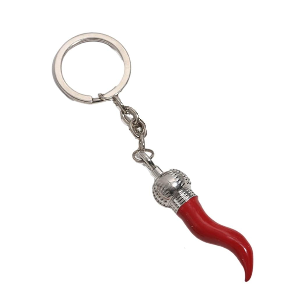 Ciwanning Unique Chili Pepper Keychain Chili Horn Keyring Pendant Eye ...