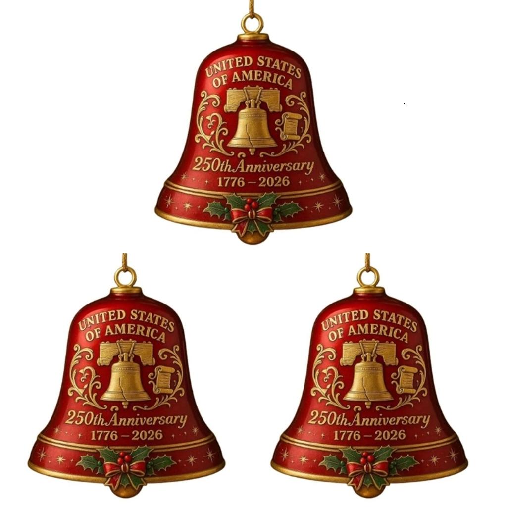 Ciwanning United State 250th Anniversary bells Ornament Christmas bells ...