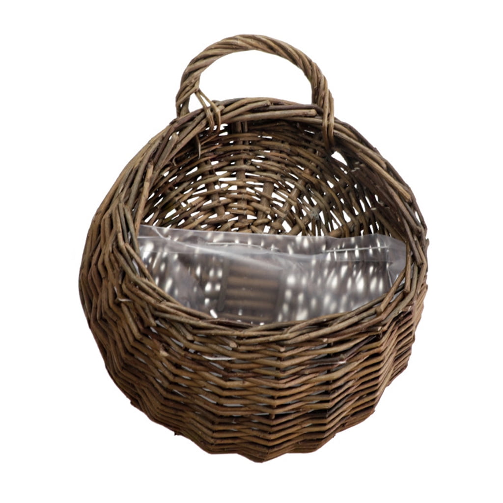 Ciwanning Wall Mounted Handmade Rattan Flower Basket Woven Rattan Vase ...