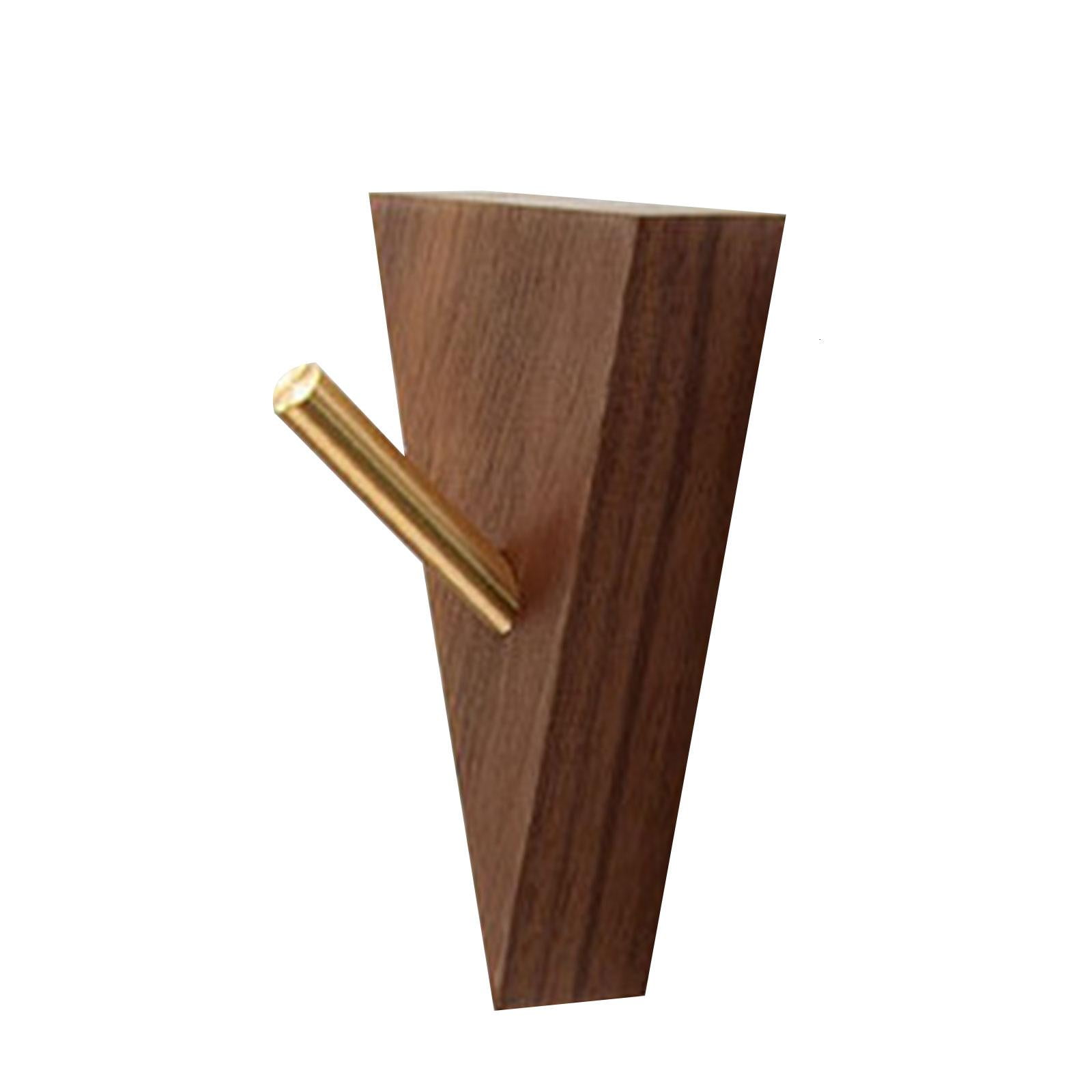 Ciwanning Walnut Beech Wooden Clothes Hanger Wall Mounted Coat Hook ...