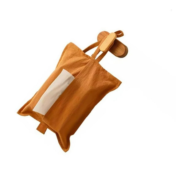 Ciwanning Washed Cloth Tissue Container Space Saving Wall Hanging ...