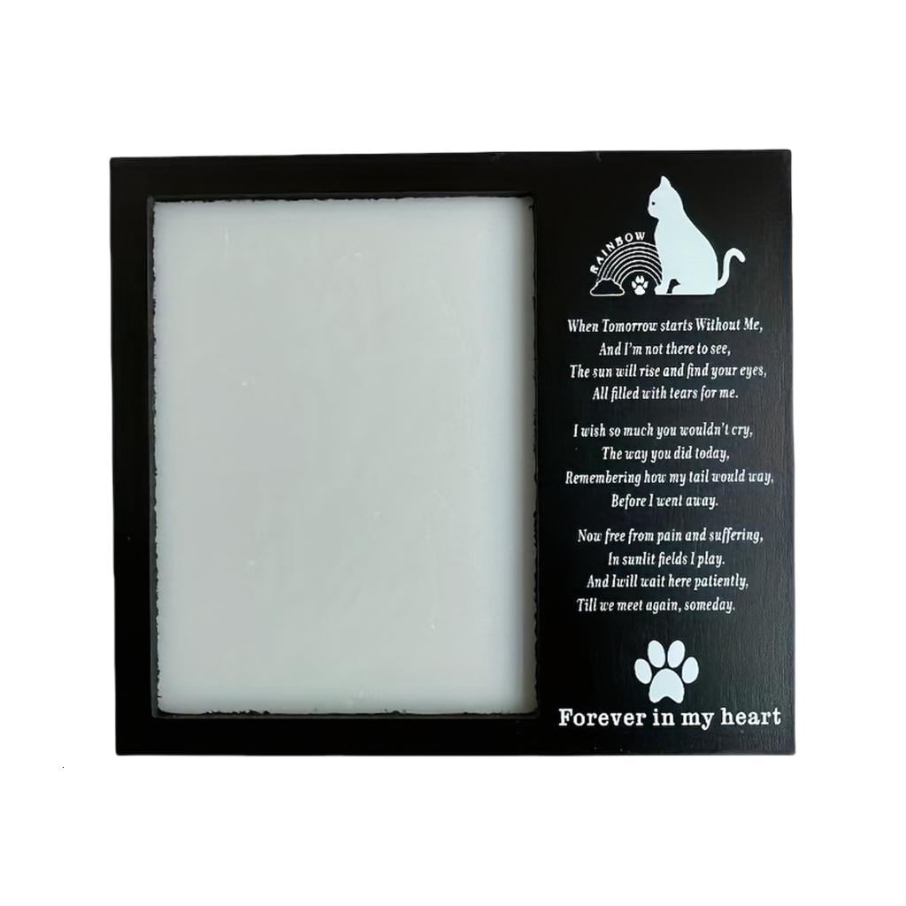 Ciwanning Wood Pet Keepsakes Frame for Dog and Cats Memorial Photo ...