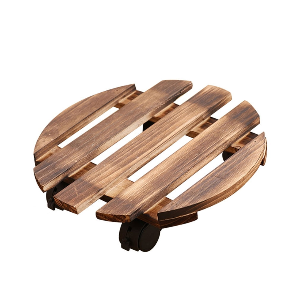 Ciwanning Wood Plant Stand with Heavy Duty Rolling Plant Stand Plant ...