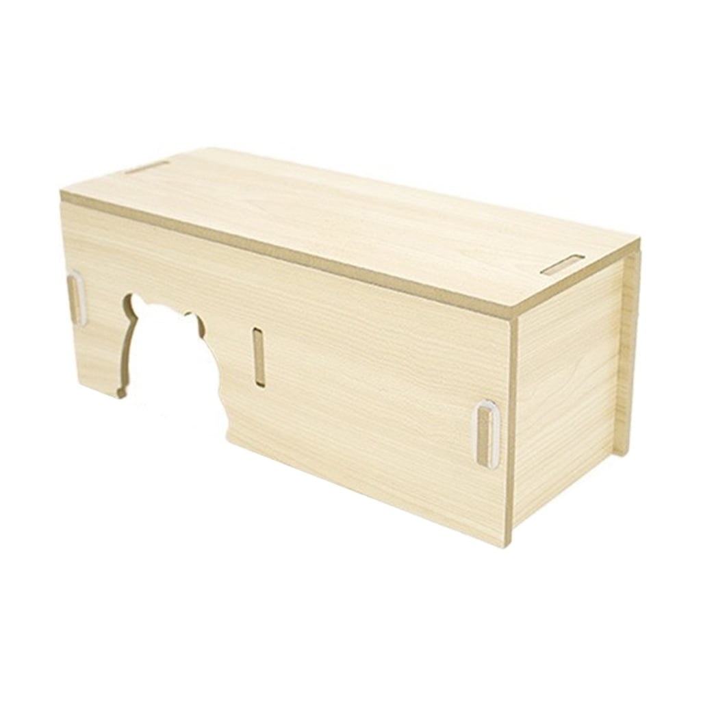 Ciwanning Wooden Hamster Hideaway Small Animal Play Huts Shelter Cave ...