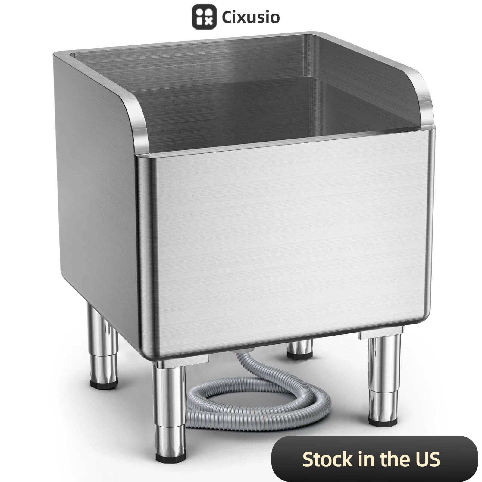Cixusio Commercial Floor Mop Sink, Stainless Steel Mop Service Basin ...
