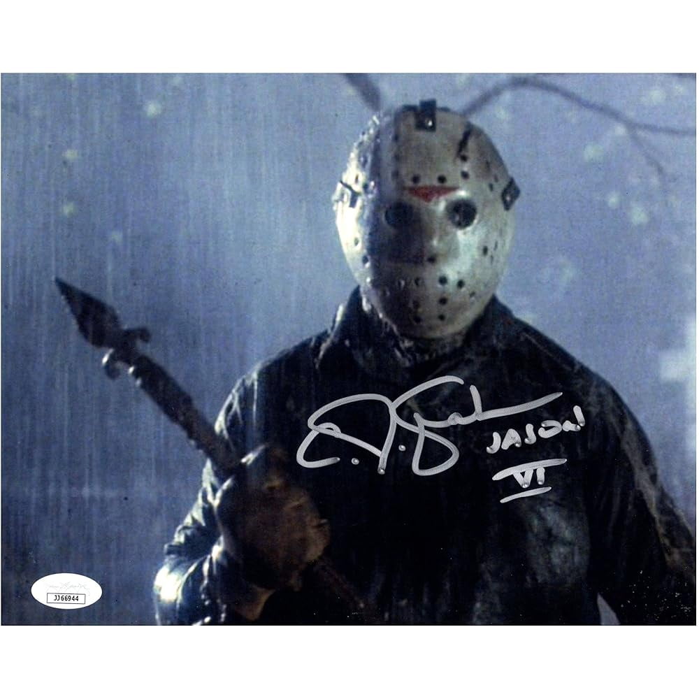 Cj C.J. Graham Signed 8X10 Photo Jason Voorhees Friday The 13Th Part Vi 6 Jsa Authentication ...