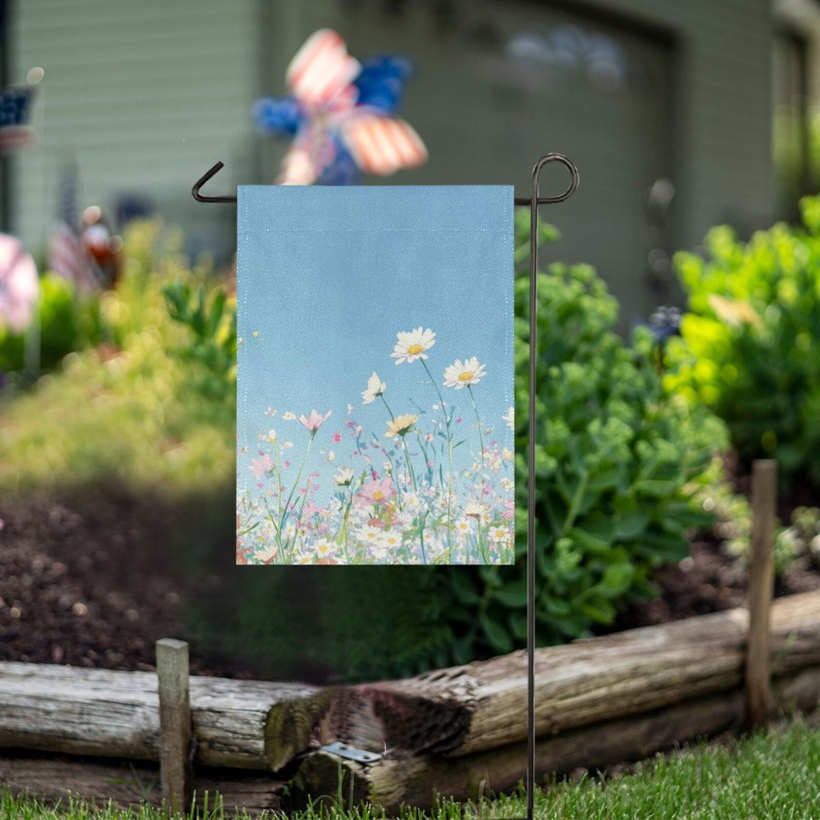 Ckdifva Beautiful Flowers Leaves Garden Flag 12 x 18 Inch Vertical ...