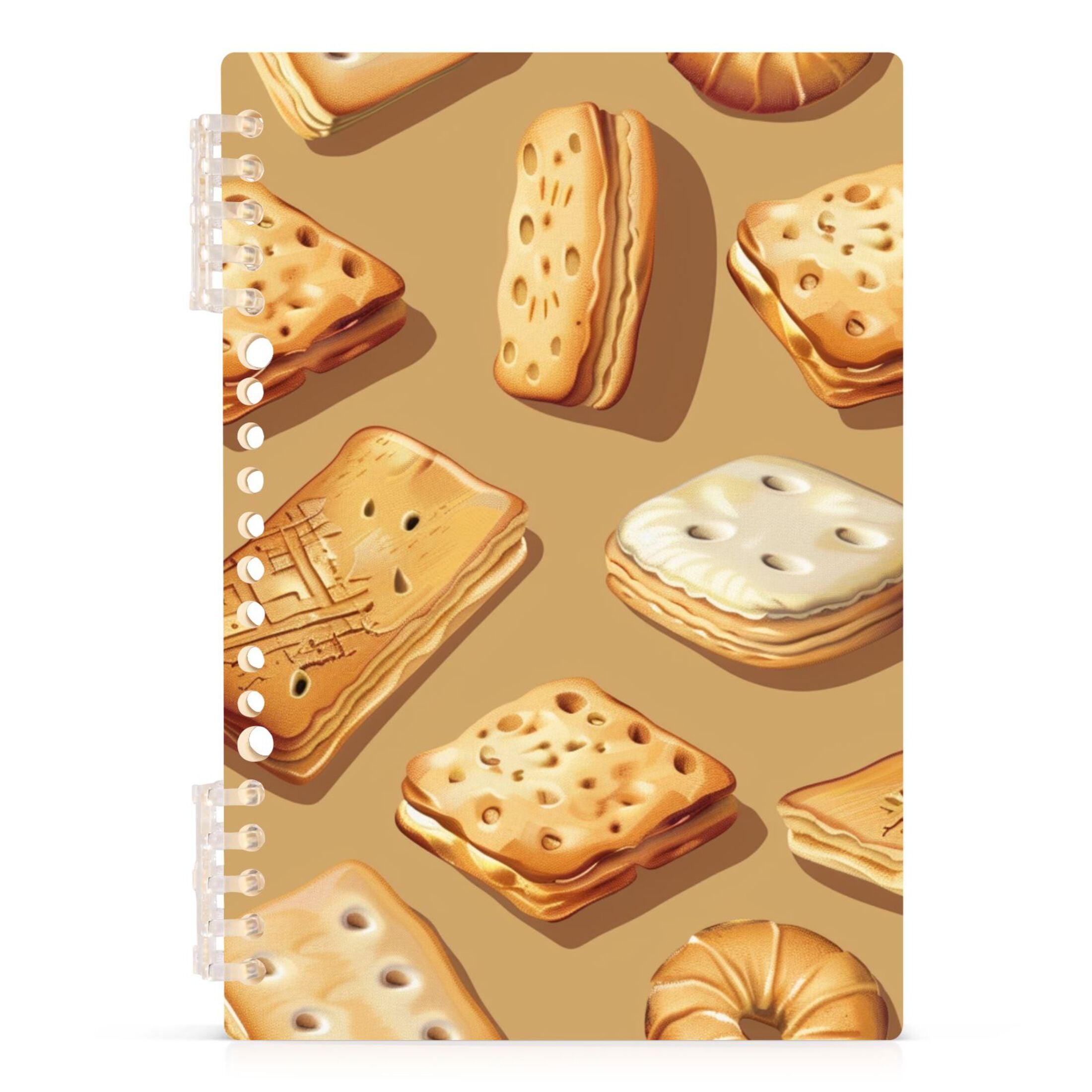 Ckdifva Biscuits A5 Ring Binder Notebook Journey Note Diary College ...