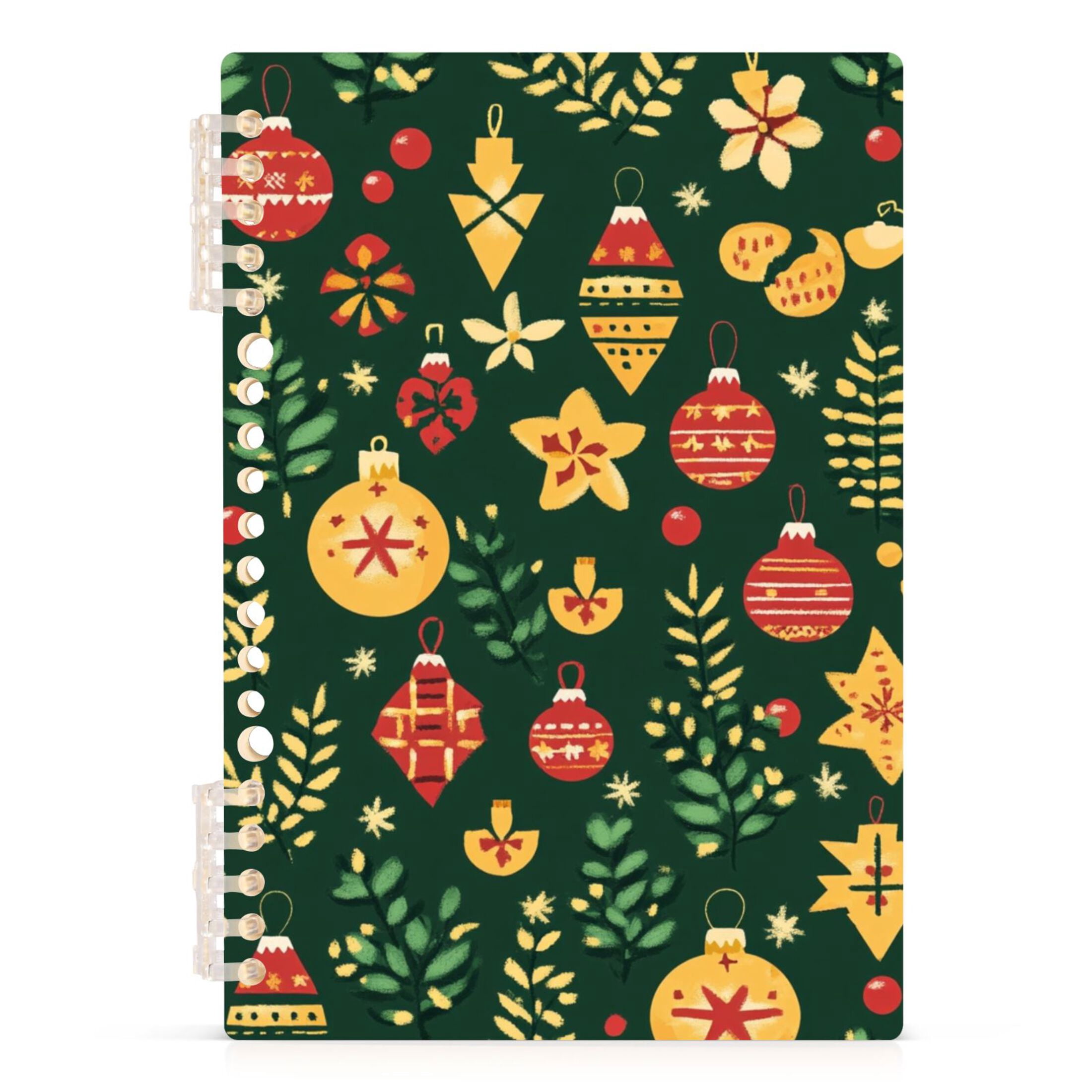 Ckdifva Christmas Leaves A5 Ring Binder Notebook Journey Note Diary ...