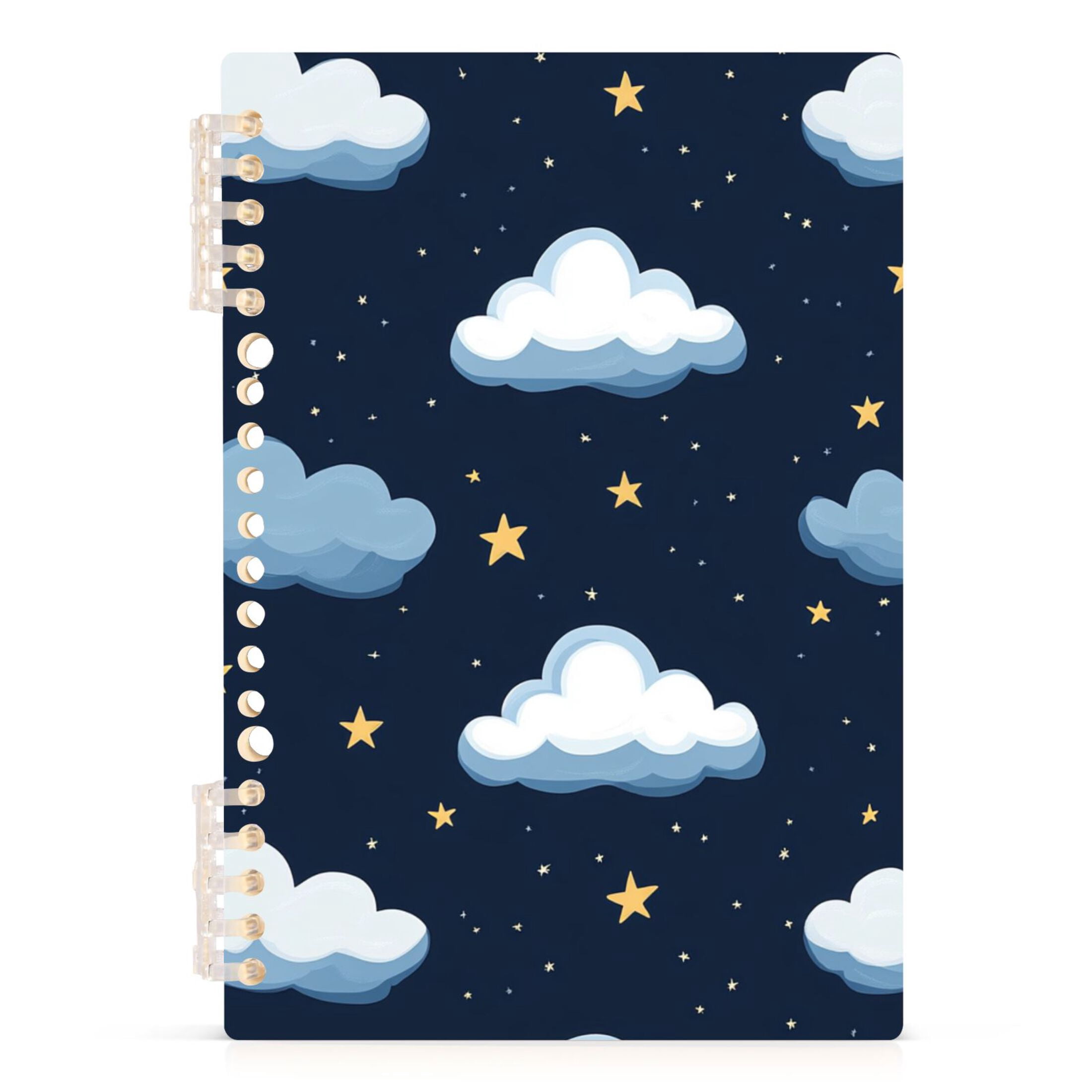Ckdifva Clouds Stars A5 Ring Binder Notebook Journey Note Diary College ...