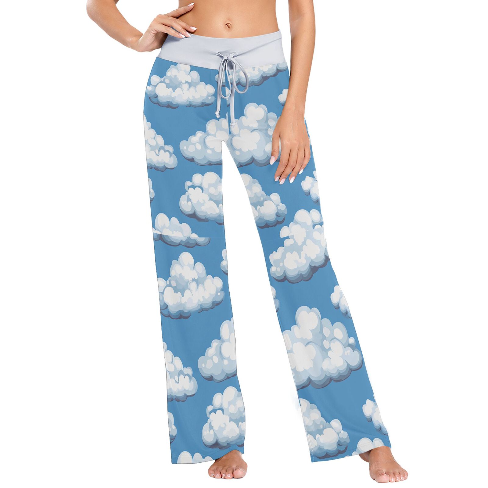 Ckdifva Clouds in Sky Womens Sleep Pajama Pants Waistband Lounge ...