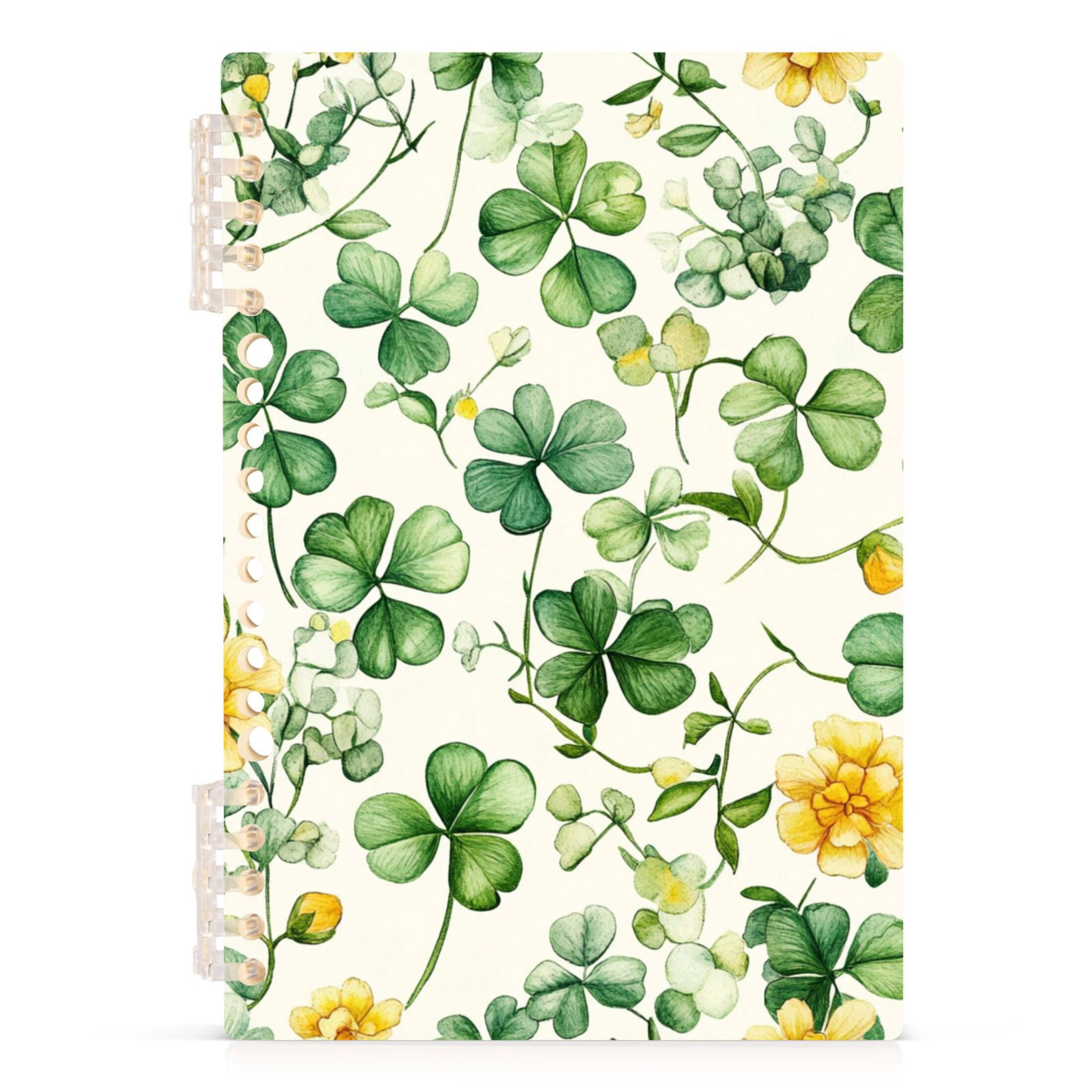 Ckdifva Clover Leaves Flowers A5 Ring Binder Notebook Journey Note ...