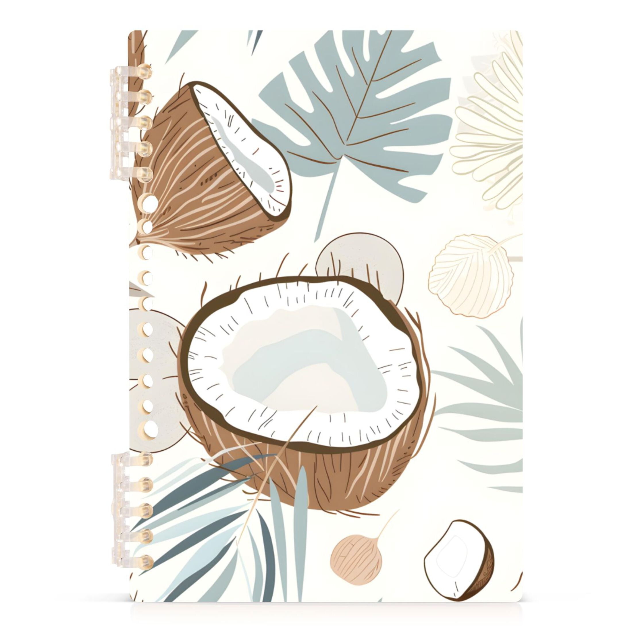 Coconut and Leaves Ring Binder Notebook Journey Note Diary College ...