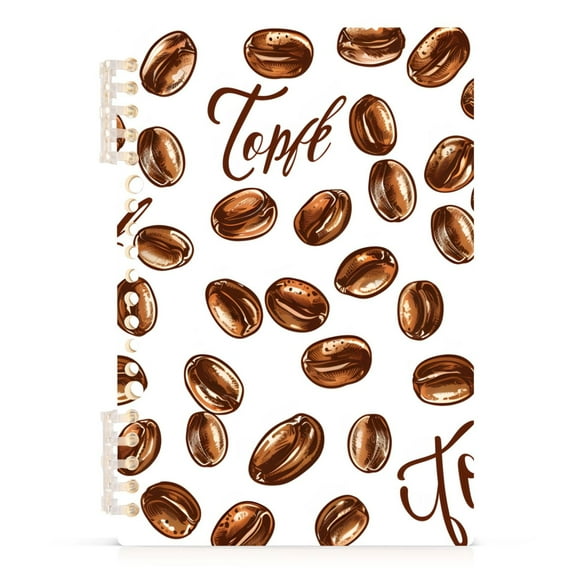 Coffee Bean Ring Binder Notebook Journey Note Diary College Ruled ...