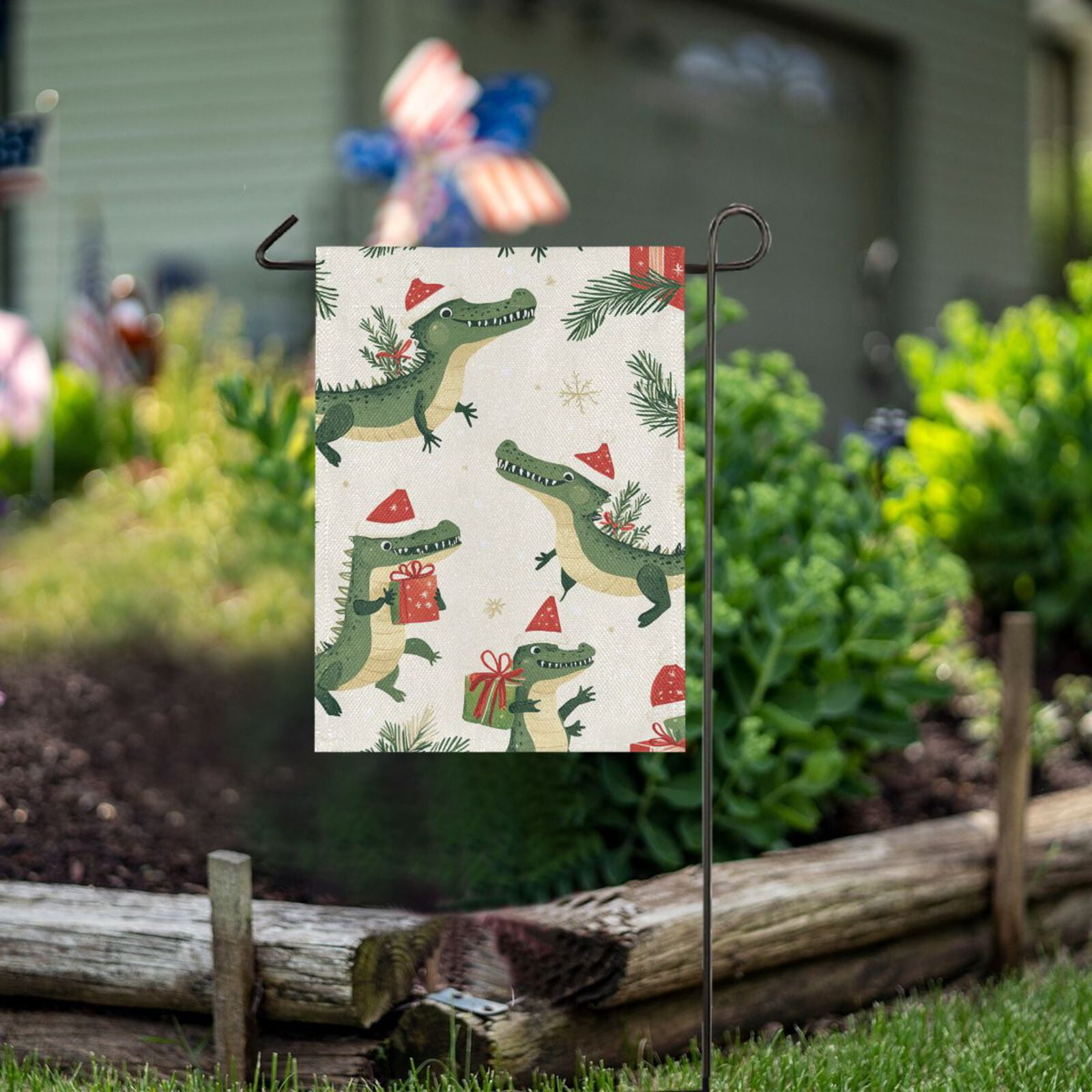 Ckdifva Crocodiles Christmas Gifts Garden Flag 28 x 40 Inch Vertical ...